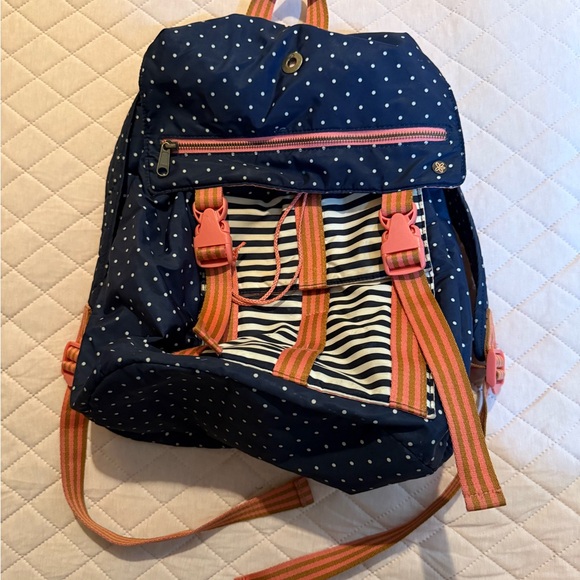 Matilda Jane | Accessories | Matilda Jane Navy Polka Dot Backpack With ...